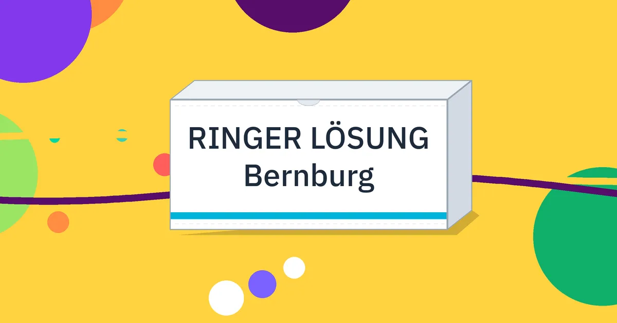 Symbolbild: Packung mit der Aufschrift RINGER LÖSUNG Bernburg (PZN 07510891) – Verfügbarkeit und Bezug in Apotheken in Frankfurt am Main