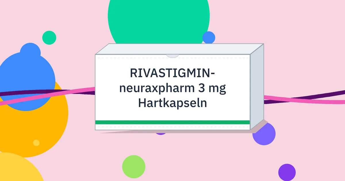 Symbolbild: Packung mit der Aufschrift RIVASTIGMIN-neuraxpharm 3 mg Hartkapseln (PZN 09750843) – Verfügbarkeit und Bezug in Apotheken in Frankfurt am Main