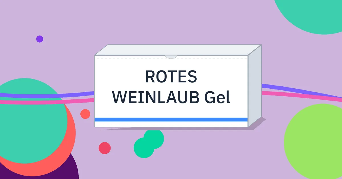 Symbolbild: Packung mit der Aufschrift ROTES WEINLAUB Gel (PZN 00653854) – Verfügbarkeit und Bezug in Apotheken in Frankfurt am Main