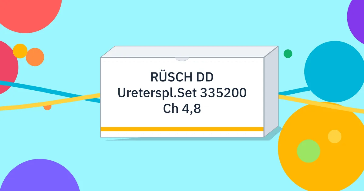 Symbolbild: Packung mit der Aufschrift RÜSCH DD Ureterspl.Set 335200 Ch 4,8 (PZN 04251762) – Verfügbarkeit und Bezug in Apotheken in Frankfurt am Main