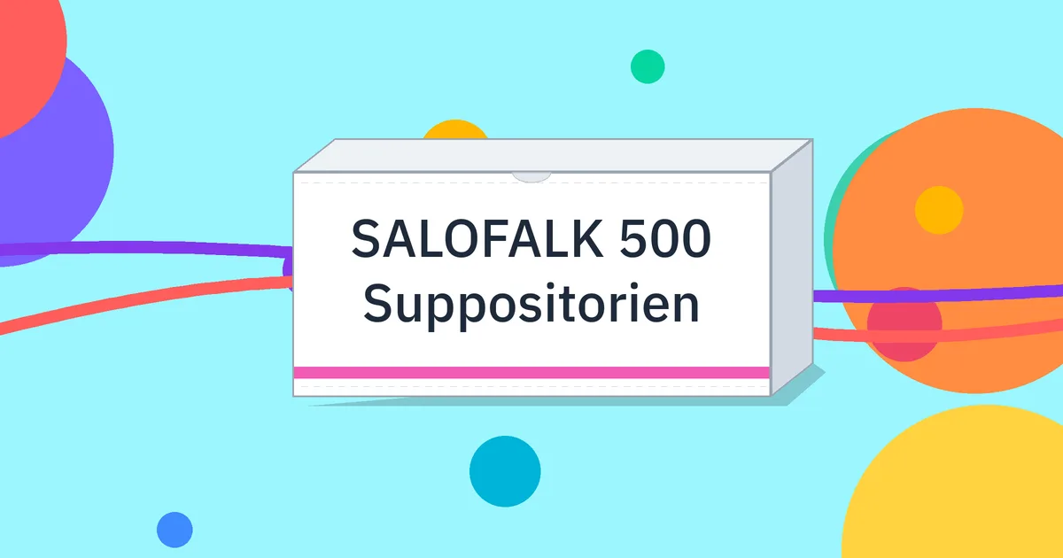 Symbolbild: Packung mit der Aufschrift SALOFALK 500 Suppositorien (PZN 00714308) – Verfügbarkeit und Bezug in Apotheken in Frankfurt am Main