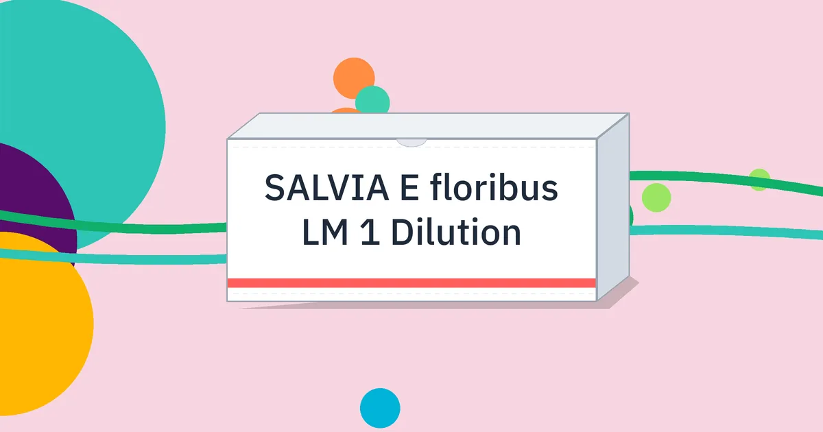 Symbolbild: Packung mit der Aufschrift SALVIA E floribus LM 1 Dilution (PZN 13178917) – Verfügbarkeit und Bezug in Apotheken in Frankfurt am Main