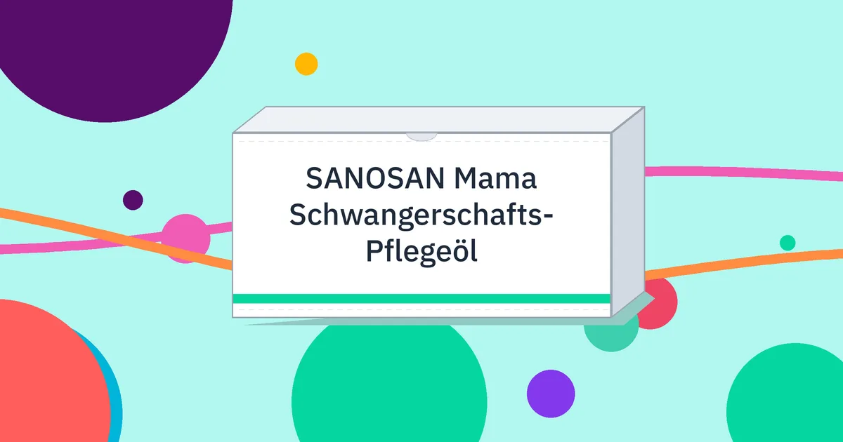 Symbolbild: Packung mit der Aufschrift SANOSAN Mama Schwangerschafts-Pflegeöl (PZN 16385427) – Verfügbarkeit und Bezug in Apotheken in Frankfurt am Main
