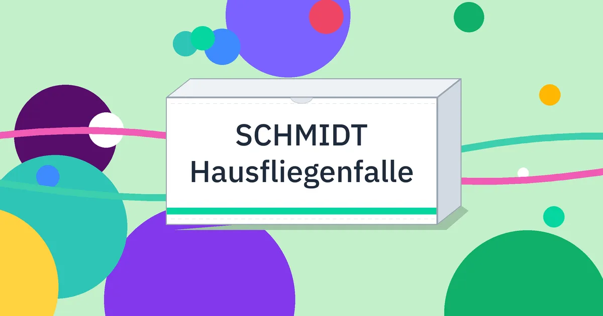 Symbolbild: Packung mit der Aufschrift SCHMIDT Hausfliegenfalle (PZN 00551214) – Verfügbarkeit und Bezug in Apotheken in Frankfurt am Main