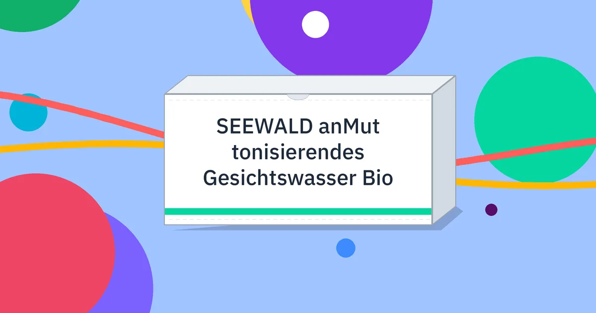 Symbolbild: Packung mit der Aufschrift SEEWALD anMut tonisierendes Gesichtswasser Bio (PZN 20686927) – Verfügbarkeit und Bezug in Apotheken in Frankfurt am Main