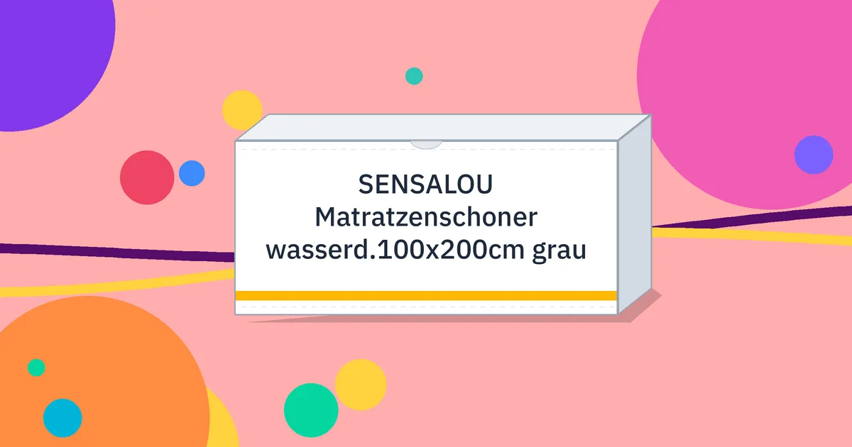 Symbolbild: Packung mit der Aufschrift SENSALOU Matratzenschoner wasserd.100x200cm grau (PZN 20739724) – Verfügbarkeit und Bezug in Apotheken in Frankfurt am Main