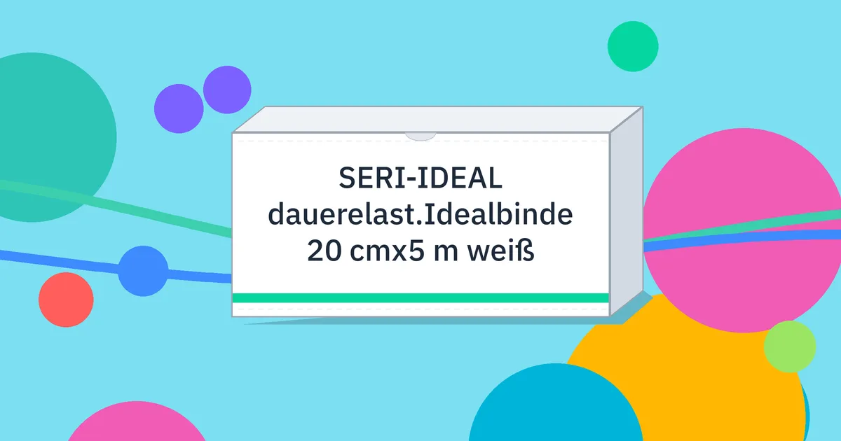 Symbolbild: Packung mit der Aufschrift SERI-IDEAL dauerelast.Idealbinde 20 cmx5 m weiß (PZN 19836853) – Verfügbarkeit und Bezug in Apotheken in Frankfurt am Main