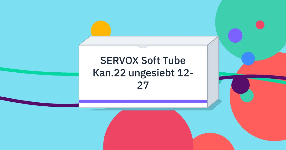 Symbolbild: Packung mit der Aufschrift SERVOX Soft Tube Kan.22 ungesiebt 12-27 (PZN 07508747) – Verfügbarkeit und Bezug in Apotheken in Frankfurt am Main