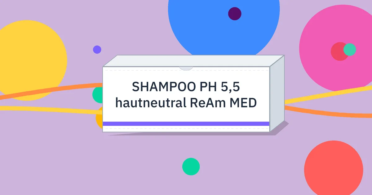 Symbolbild: Packung mit der Aufschrift SHAMPOO PH 5,5 hautneutral ReAm MED (PZN 13514769) – Verfügbarkeit und Bezug in Apotheken in Frankfurt am Main