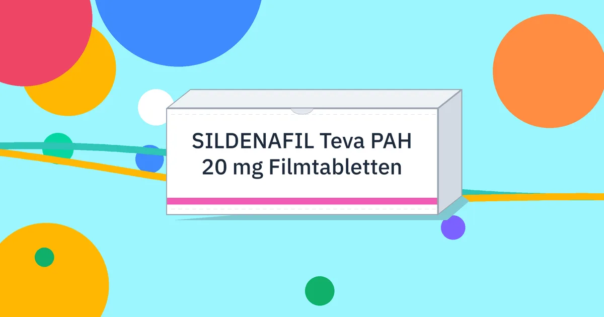 Symbolbild: Packung mit der Aufschrift SILDENAFIL Teva PAH 20 mg Filmtabletten (PZN 20040349) – Verfügbarkeit und Bezug in Apotheken in Frankfurt am Main