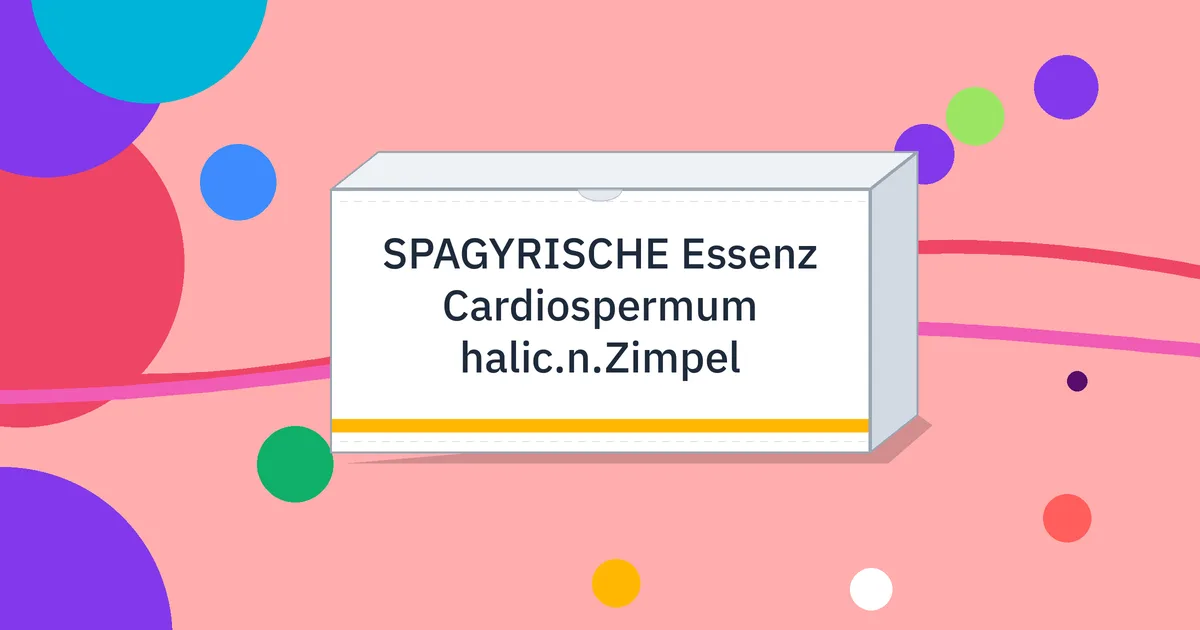 Symbolbild: Packung mit der Aufschrift SPAGYRISCHE Essenz Cardiospermum halic.n.Zimpel (PZN 00916012) – Verfügbarkeit und Bezug in Apotheken in Frankfurt am Main