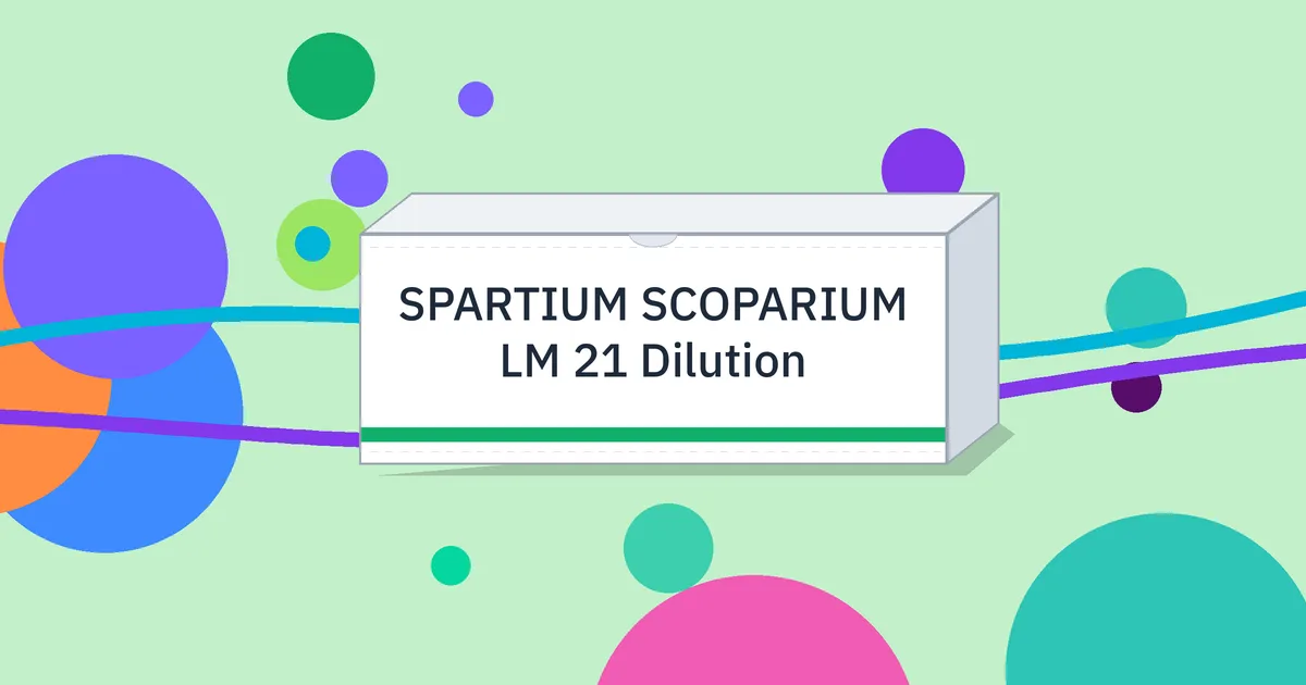 Symbolbild: Packung mit der Aufschrift SPARTIUM SCOPARIUM LM 21 Dilution (PZN 13194827) – Verfügbarkeit und Bezug in Apotheken in Frankfurt am Main
