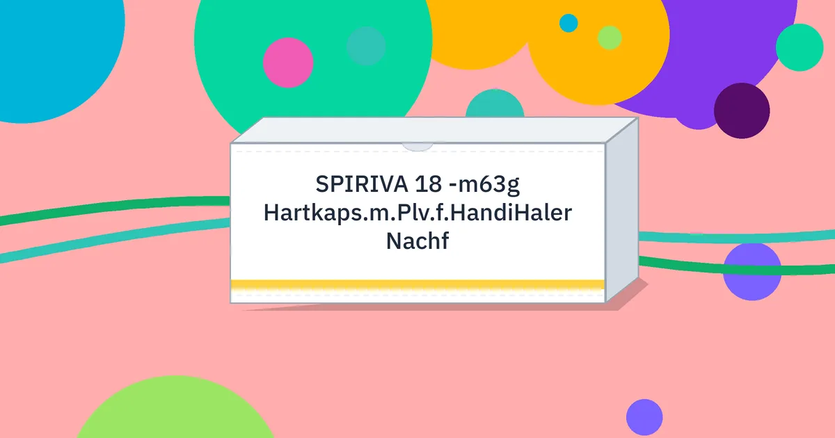 Symbolbild: Packung mit der Aufschrift SPIRIVA 18 -m63g Hartkaps.m.Plv.f.HandiHaler Nachf (PZN 11562244) – Verfügbarkeit und Bezug in Apotheken in Frankfurt am Main
