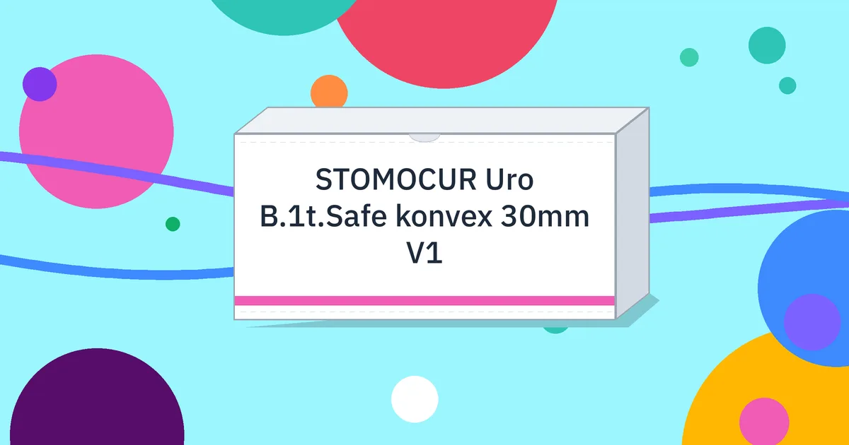 Symbolbild: Packung mit der Aufschrift STOMOCUR Uro B.1t.Safe konvex 30mm V1 (PZN 13866942) – Verfügbarkeit und Bezug in Apotheken in Frankfurt am Main