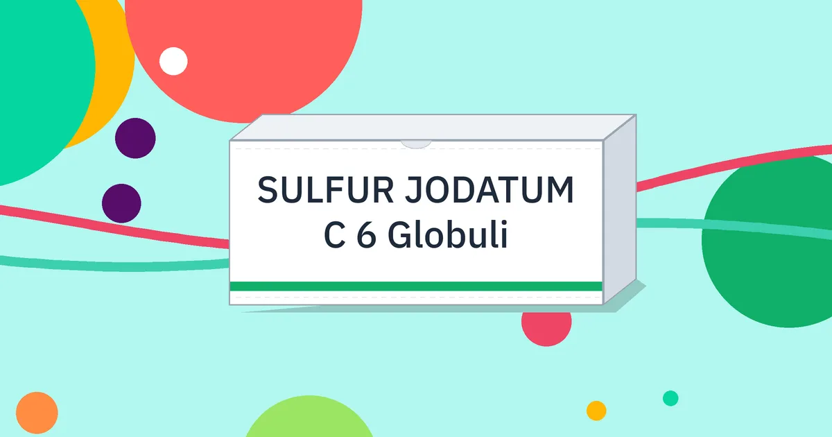 Symbolbild: Packung mit der Aufschrift SULFUR JODATUM C 6 Globuli (PZN 07597136) – Verfügbarkeit und Bezug in Apotheken in Frankfurt am Main