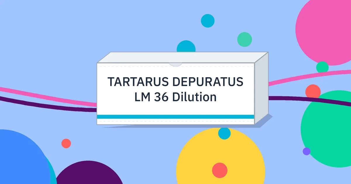 Symbolbild: Packung mit der Aufschrift TARTARUS DEPURATUS LM 36 Dilution (PZN 13688587) – Verfügbarkeit und Bezug in Apotheken in Frankfurt am Main