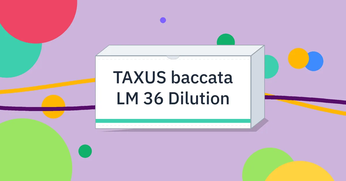 Symbolbild: Packung mit der Aufschrift TAXUS baccata LM 36 Dilution (PZN 13215423) – Verfügbarkeit und Bezug in Apotheken in Frankfurt am Main