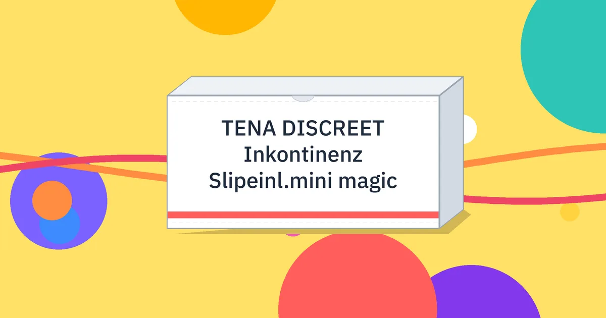 Symbolbild: Packung mit der Aufschrift TENA DISCREET Inkontinenz Slipeinl.mini magic (PZN 13857162) – Verfügbarkeit und Bezug in Apotheken in Frankfurt am Main