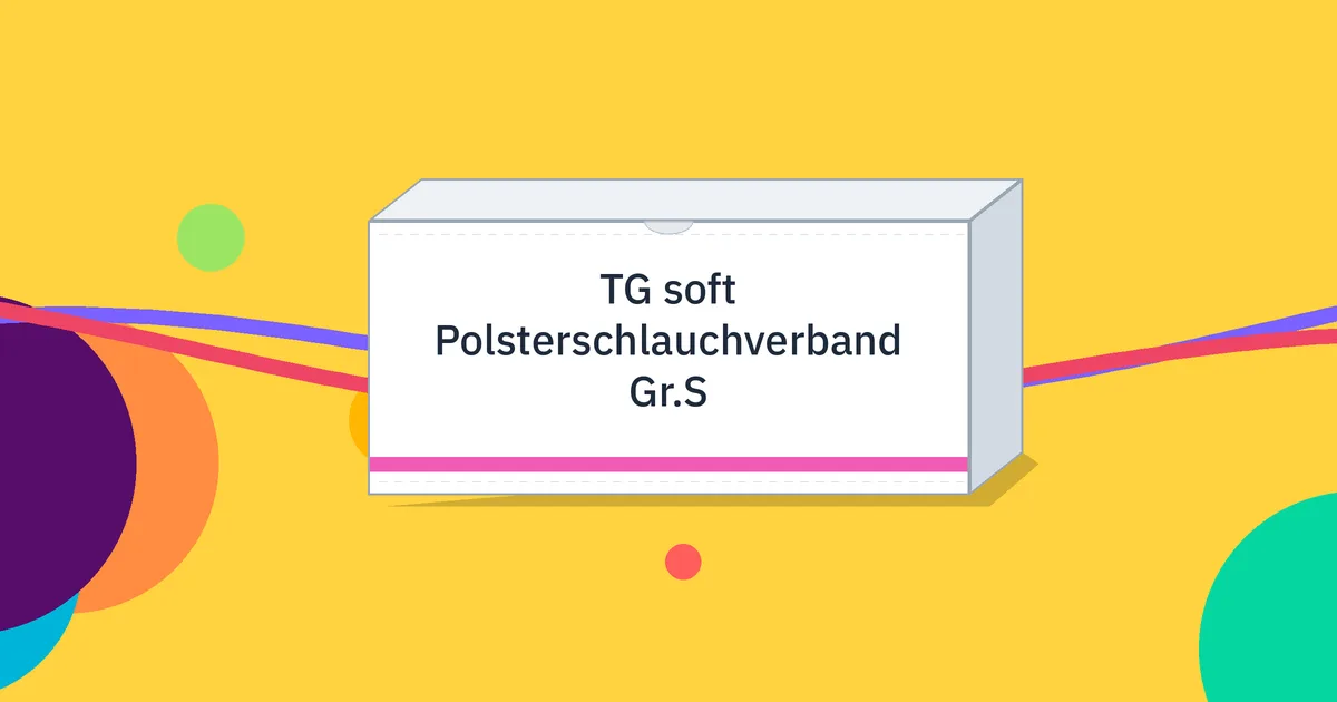 Symbolbild: Packung mit der Aufschrift TG soft Polsterschlauchverband Gr.S (PZN 15431208) – Verfügbarkeit und Bezug in Apotheken in Frankfurt am Main