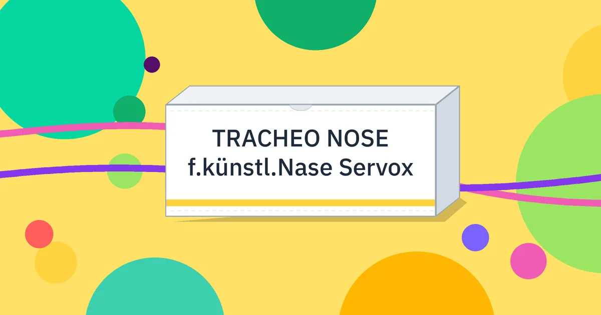 Symbolbild: Packung mit der Aufschrift TRACHEO NOSE f.künstl.Nase Servox (PZN 09431167) – Verfügbarkeit und Bezug in Apotheken in Frankfurt am Main