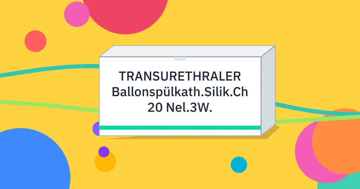 Symbolbild: Packung mit der Aufschrift TRANSURETHRALER Ballonspülkath.Silik.Ch 20 Nel.3W. (PZN 15618243) – Verfügbarkeit und Bezug in Apotheken in Frankfurt am Main