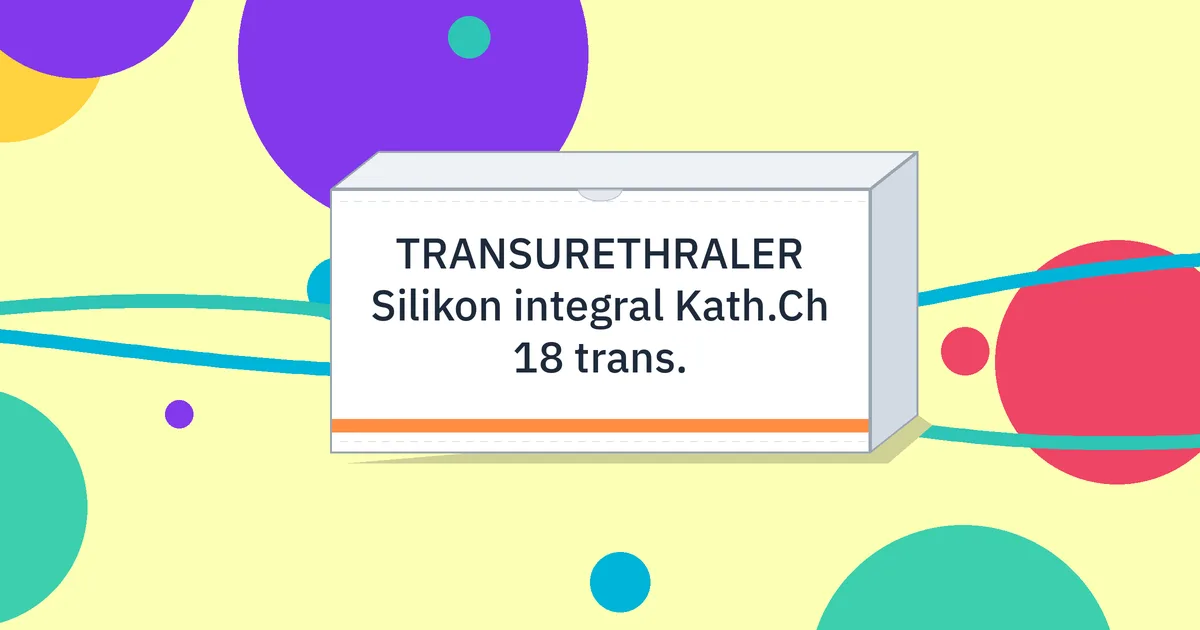Symbolbild: Packung mit der Aufschrift TRANSURETHRALER Silikon integral Kath.Ch 18 trans. (PZN 13163637) – Verfügbarkeit und Bezug in Apotheken in Frankfurt am Main