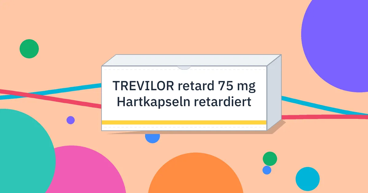Symbolbild: Packung mit der Aufschrift TREVILOR retard 75 mg Hartkapseln retardiert (PZN 00088294) – Verfügbarkeit und Bezug in Apotheken in Frankfurt am Main