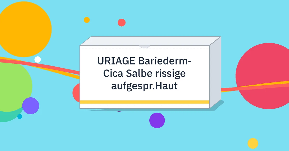 Symbolbild: Packung mit der Aufschrift URIAGE Bariederm-Cica Salbe rissige aufgespr.Haut (PZN 17181307) – Verfügbarkeit und Bezug in Apotheken in Frankfurt am Main