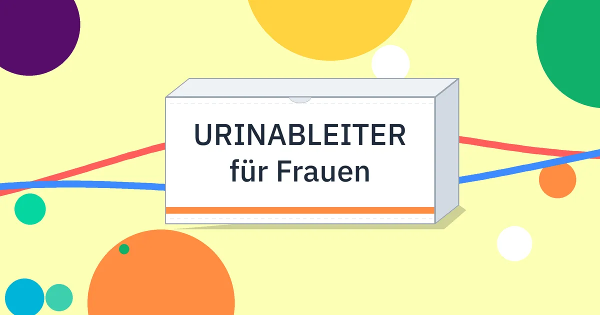 Symbolbild: Packung mit der Aufschrift URINABLEITER für Frauen (PZN 17865885) – Verfügbarkeit und Bezug in Apotheken in Frankfurt am Main