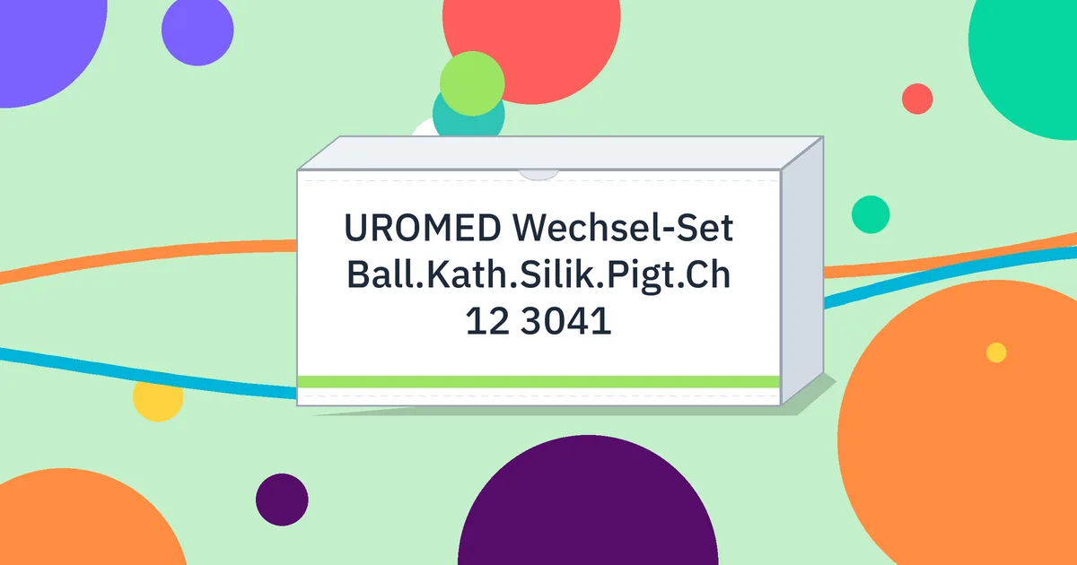 Symbolbild: Packung mit der Aufschrift UROMED Wechsel-Set Ball.Kath.Silik.Pigt.Ch 12 3041 (PZN 00322181) – Verfügbarkeit und Bezug in Apotheken in Frankfurt am Main