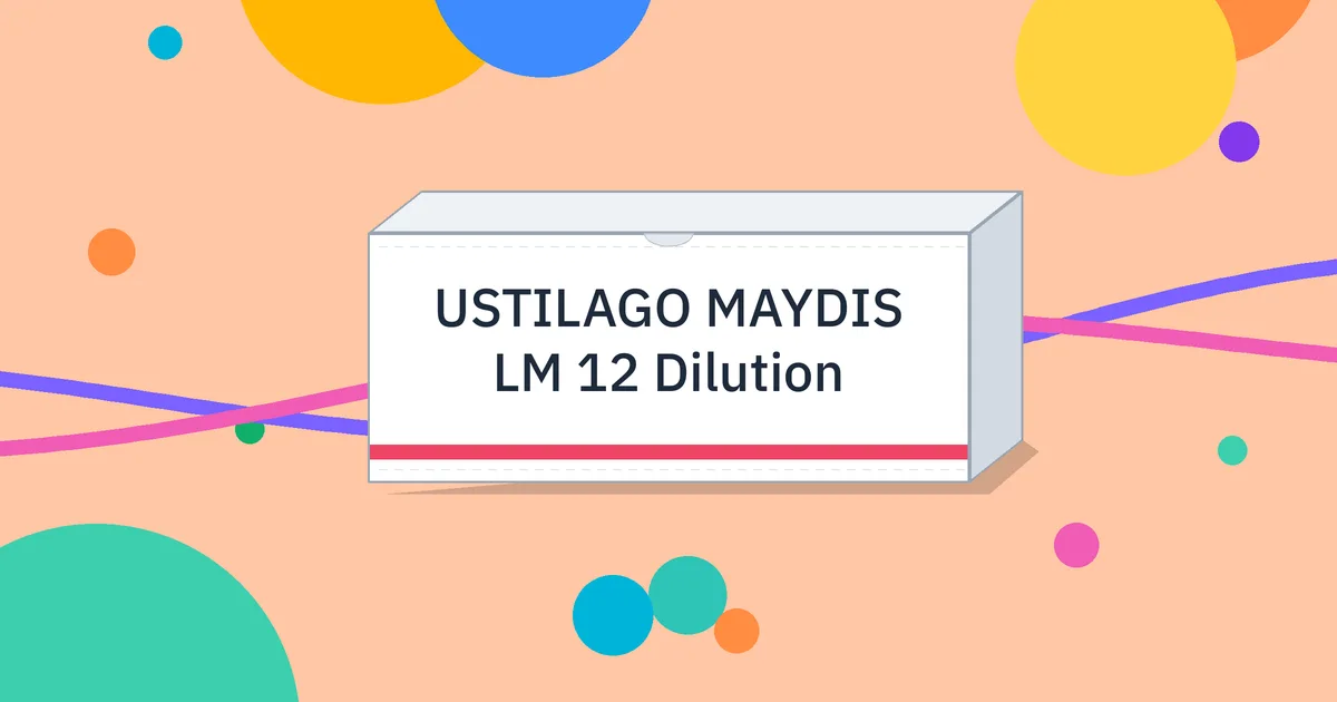 Symbolbild: Packung mit der Aufschrift USTILAGO MAYDIS LM 12 Dilution (PZN 13258071) – Verfügbarkeit und Bezug in Apotheken in Frankfurt am Main