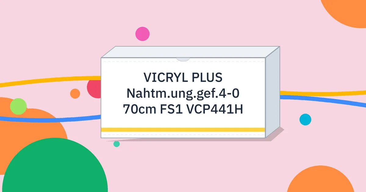 Symbolbild: Packung mit der Aufschrift VICRYL PLUS Nahtm.ung.gef.4-0 70cm FS1 VCP441H (PZN 20390316) – Verfügbarkeit und Bezug in Apotheken in Frankfurt am Main
