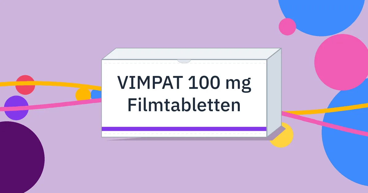Symbolbild: Packung mit der Aufschrift VIMPAT 100 mg Filmtabletten (PZN 05488578) – Verfügbarkeit und Bezug in Apotheken in Frankfurt am Main