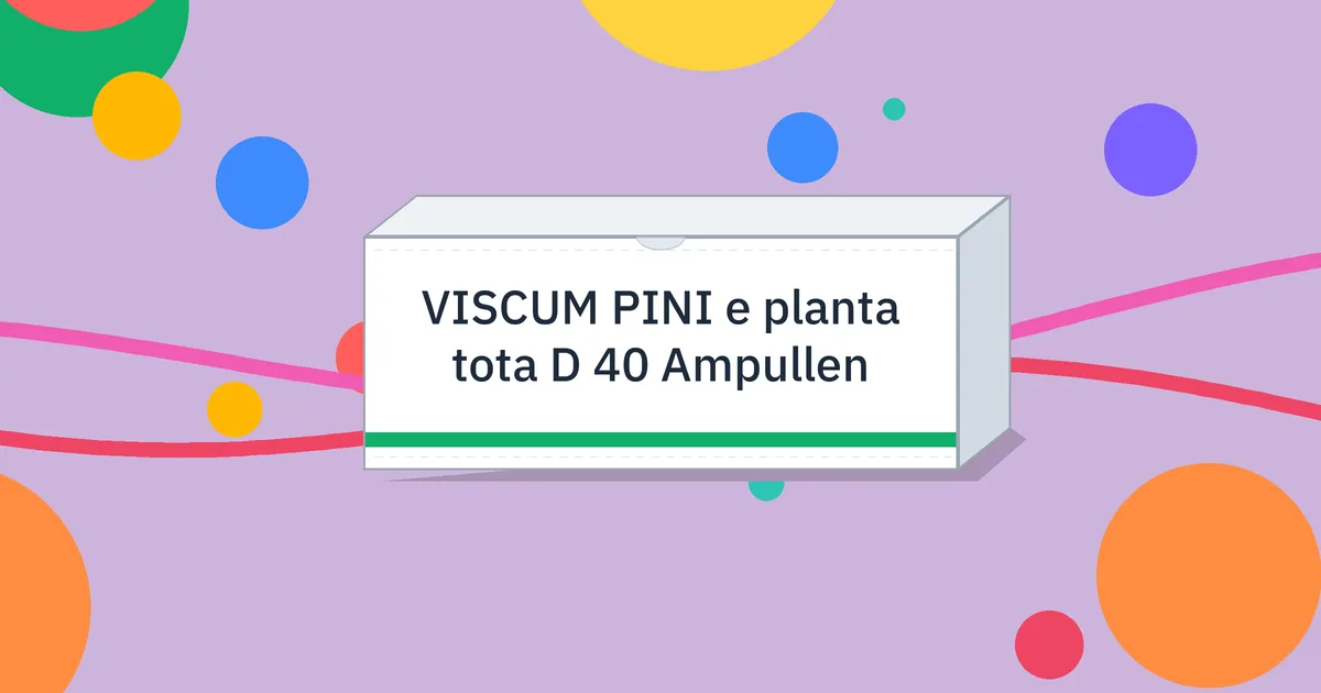 Symbolbild: Packung mit der Aufschrift VISCUM PINI e planta tota D 40 Ampullen (PZN 00086970) – Verfügbarkeit und Bezug in Apotheken in Frankfurt am Main