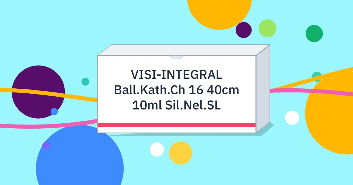 Symbolbild: Packung mit der Aufschrift VISI-INTEGRAL Ball.Kath.Ch 16 40cm 10ml Sil.Nel.SL (PZN 18305823) – Verfügbarkeit und Bezug in Apotheken in Frankfurt am Main