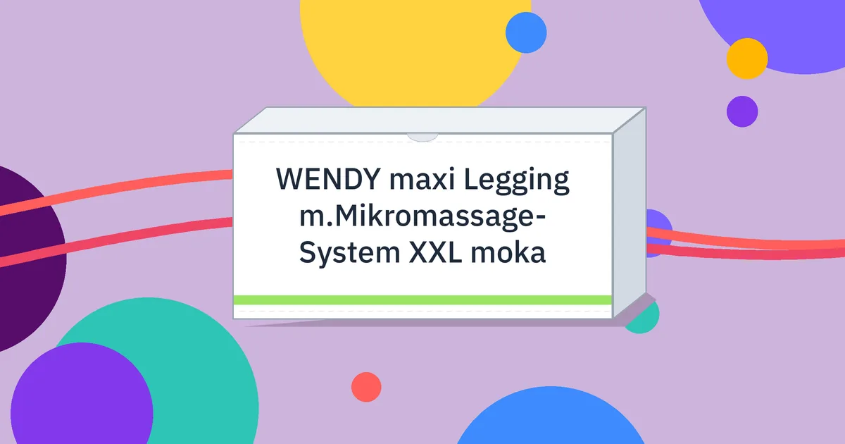 Symbolbild: Packung mit der Aufschrift WENDY maxi Legging m.Mikromassage-System XXL moka (PZN 16191628) – Verfügbarkeit und Bezug in Apotheken in Frankfurt am Main