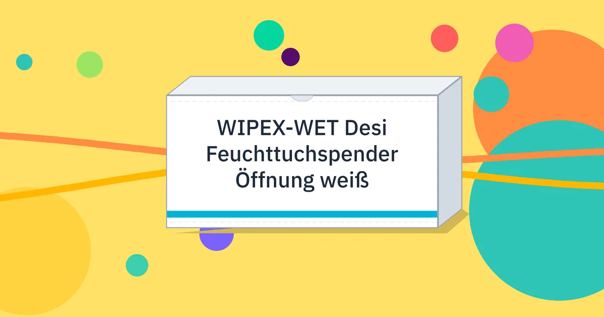 Symbolbild: Packung mit der Aufschrift WIPEX-WET Desi Feuchttuchspender Öffnung weiß (PZN 15238552) – Verfügbarkeit und Bezug in Apotheken in Frankfurt am Main