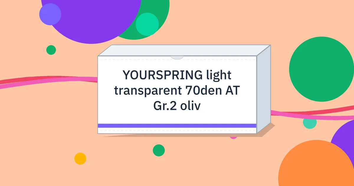 Symbolbild: Packung mit der Aufschrift YOURSPRING light transparent 70den AT Gr.2 oliv (PZN 18056515) – Verfügbarkeit und Bezug in Apotheken in Frankfurt am Main