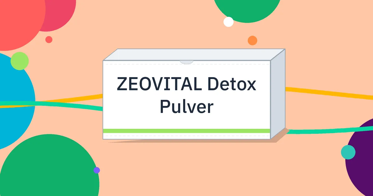 Symbolbild: Packung mit der Aufschrift ZEOVITAL Detox Pulver (PZN 18198008) – Verfügbarkeit und Bezug in Apotheken in Frankfurt am Main