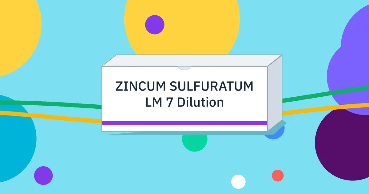 Symbolbild: Packung mit der Aufschrift ZINCUM SULFURATUM LM 7 Dilution (PZN 13299070) – Verfügbarkeit und Bezug in Apotheken in Frankfurt am Main