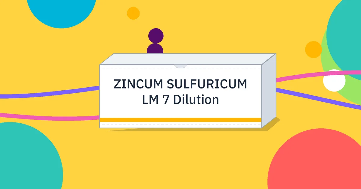 Symbolbild: Packung mit der Aufschrift ZINCUM SULFURICUM LM 7 Dilution (PZN 13300028) – Verfügbarkeit und Bezug in Apotheken in Frankfurt am Main