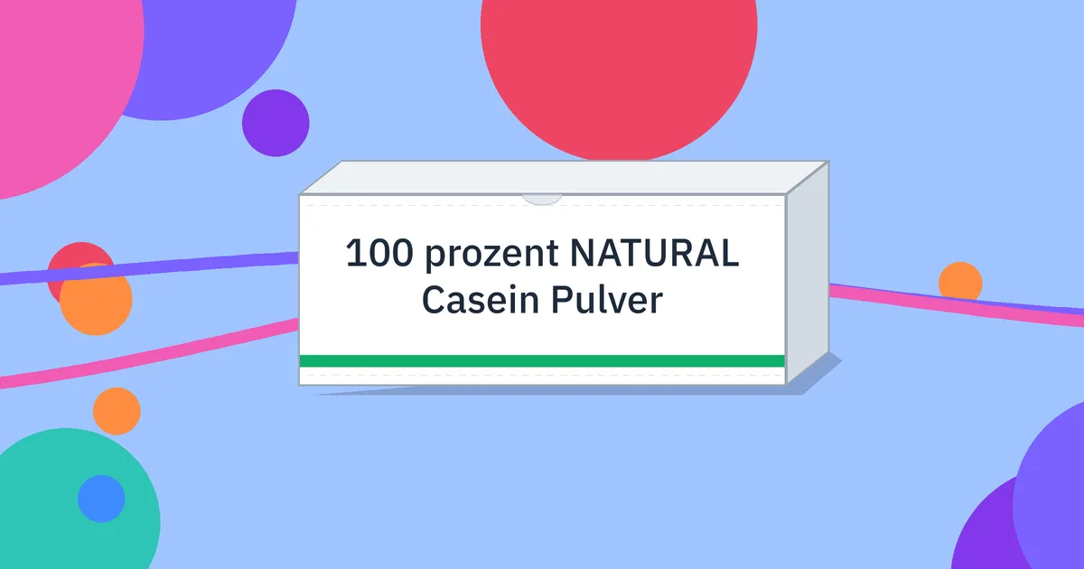 Symbolbild: Packung mit der Aufschrift 100 prozent NATURAL Casein Pulver (PZN 09912323) – Verfügbarkeit und Bezug in Apotheken in Frankfurt am Main