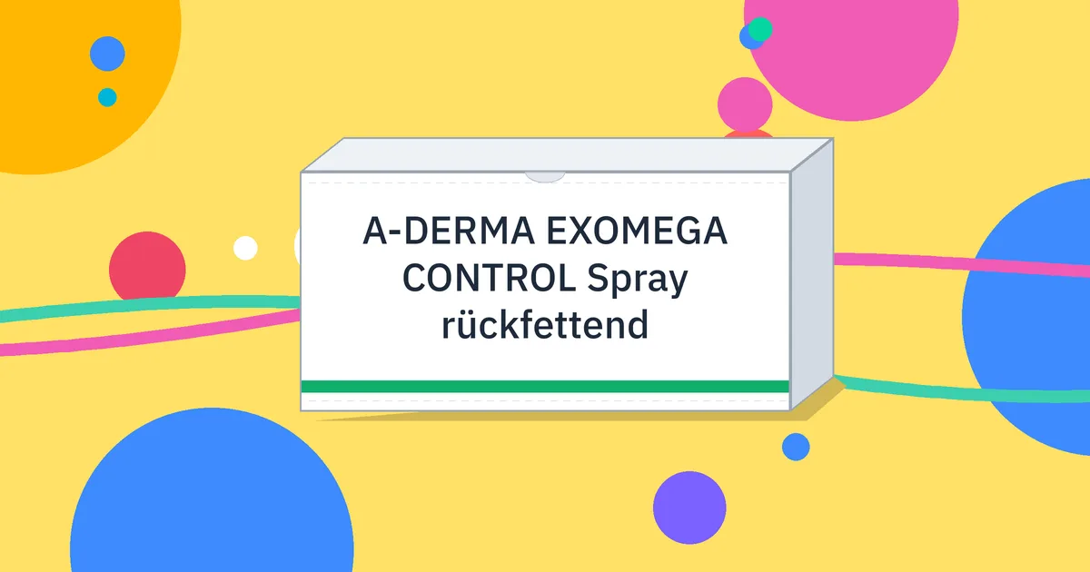 Symbolbild: Packung mit der Aufschrift A-DERMA EXOMEGA CONTROL Spray rückfettend (PZN 17551514) – Verfügbarkeit und Bezug in Apotheken in Frankfurt am Main