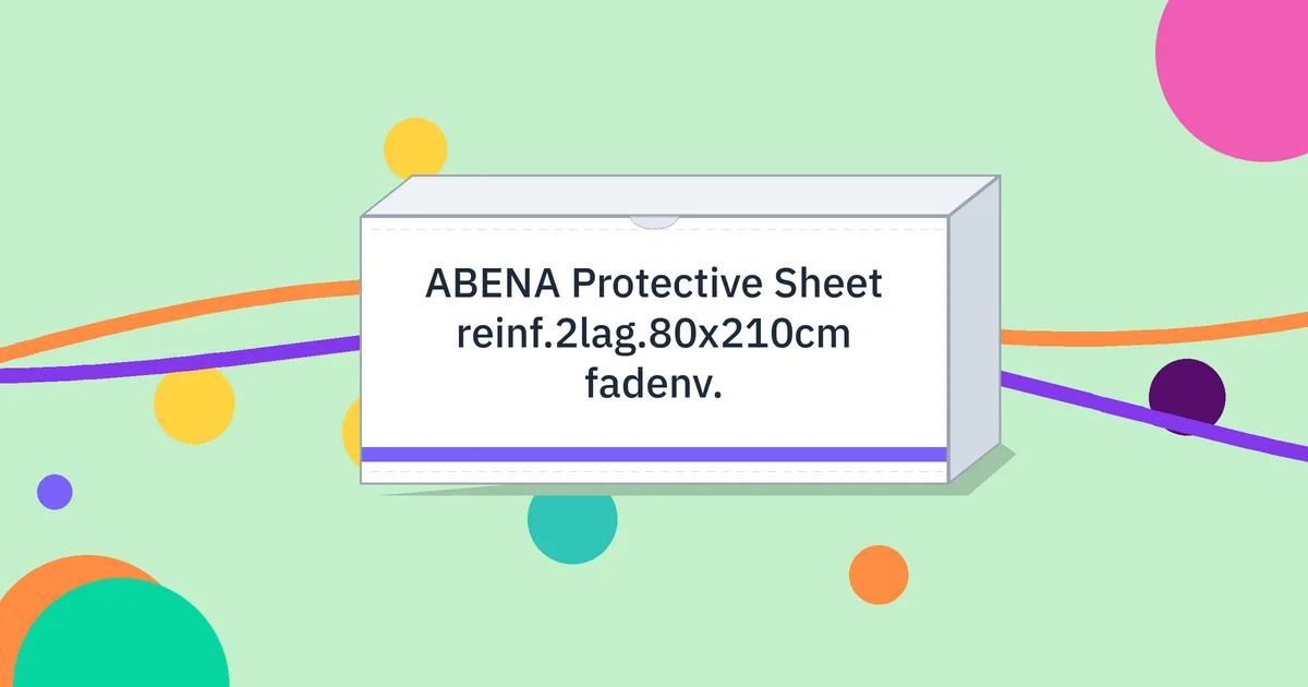 Symbolbild: Packung mit der Aufschrift ABENA Protective Sheet reinf.2lag.80x210cm fadenv. (PZN 19225351) – Verfügbarkeit und Bezug in Apotheken in Frankfurt am Main