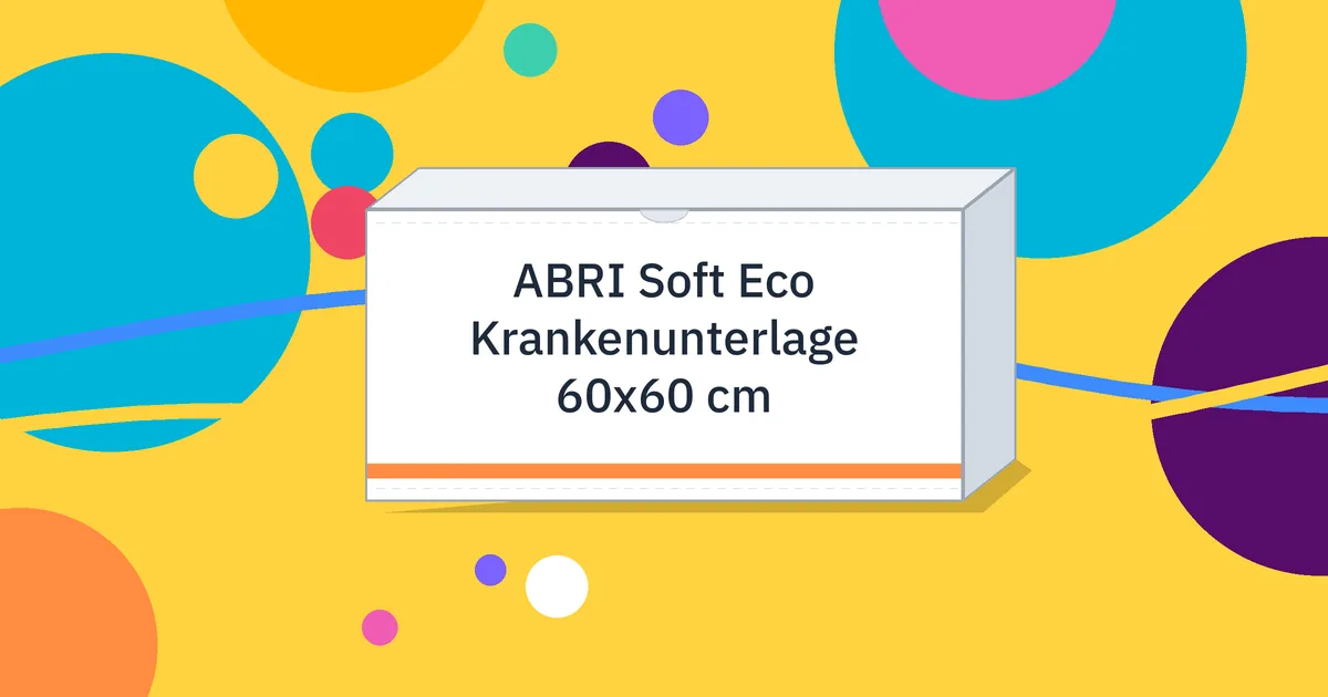 Symbolbild: Packung mit der Aufschrift ABRI Soft Eco Krankenunterlage 60x60 cm (PZN 01948103) – Verfügbarkeit und Bezug in Apotheken in Frankfurt am Main
