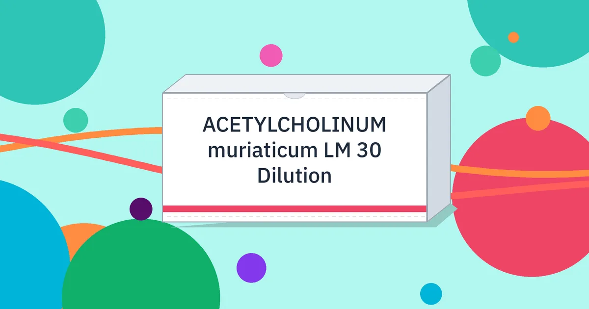 Symbolbild: Packung mit der Aufschrift ACETYLCHOLINUM muriaticum LM 30 Dilution (PZN 13266449) – Verfügbarkeit und Bezug in Apotheken in Frankfurt am Main