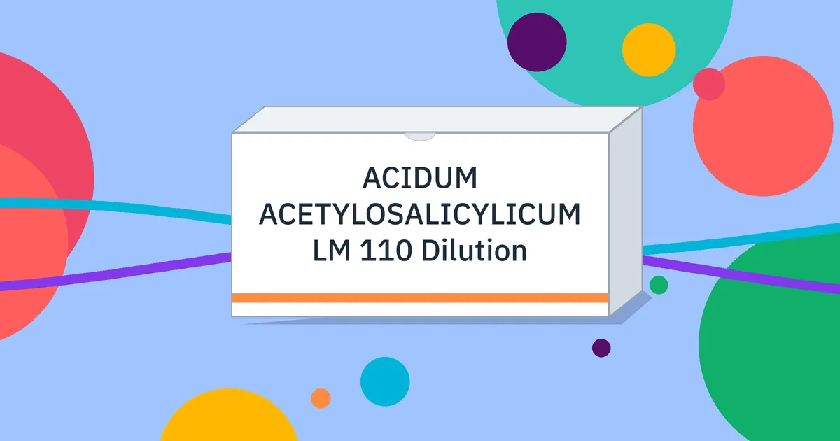 Symbolbild: Packung mit der Aufschrift ACIDUM ACETYLOSALICYLICUM LM 110 Dilution (PZN 13268508) – Verfügbarkeit und Bezug in Apotheken in Frankfurt am Main
