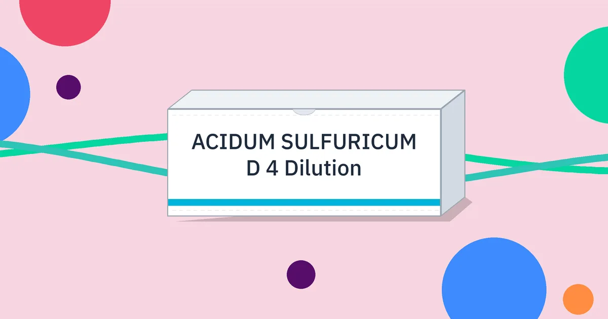 Symbolbild: Packung mit der Aufschrift ACIDUM SULFURICUM D 4 Dilution (PZN 00009395) – Verfügbarkeit und Bezug in Apotheken in Frankfurt am Main