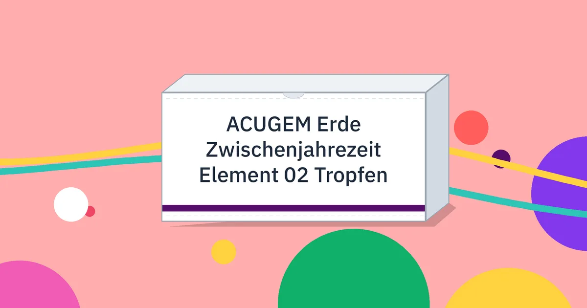 Symbolbild: Packung mit der Aufschrift ACUGEM Erde Zwischenjahrezeit Element 02 Tropfen (PZN 20296793) – Verfügbarkeit und Bezug in Apotheken in Frankfurt am Main