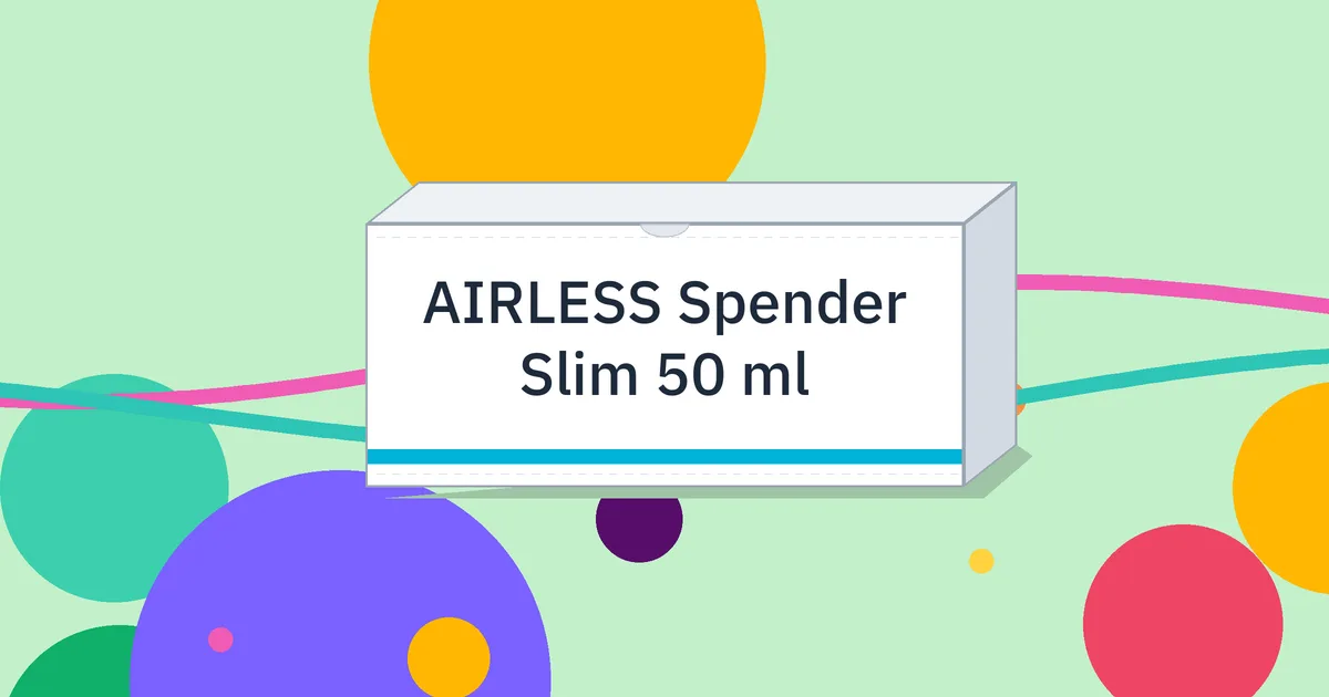 Symbolbild: Packung mit der Aufschrift AIRLESS Spender Slim 50 ml (PZN 18294864) – Verfügbarkeit und Bezug in Apotheken in Frankfurt am Main